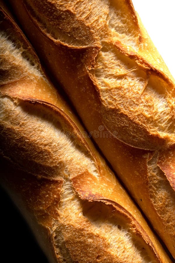 Close Up Shot of Two French Baguettes Stock Image - Image of wheat ...