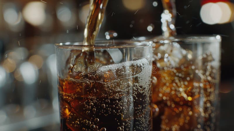 Close Up Shot of Two Glasses of Soda. Great for Beverage or Refreshment ...