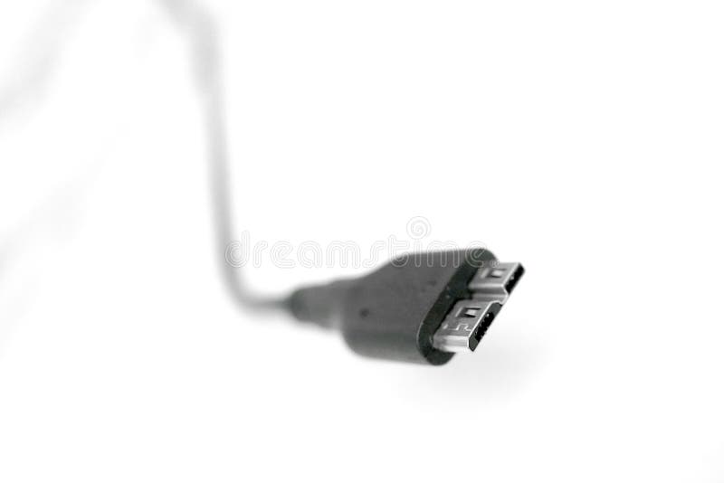 USB Cable on White Background Stock Photo - Image of macro, accessories ...