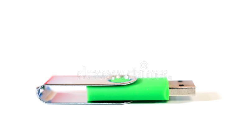 Close-up Shot of USB Flash Drive on a White Background Stock Image ...