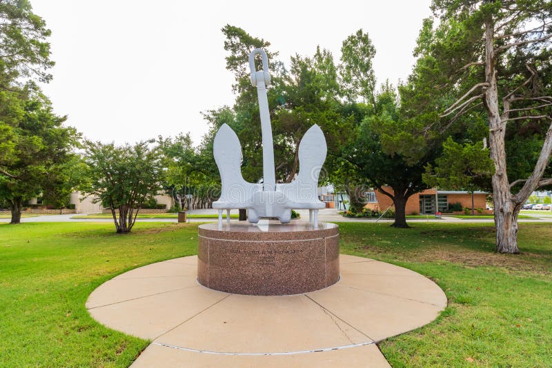Close Up Shot of USS Oklahoma Anchor Memorial Editorial Photography ...
