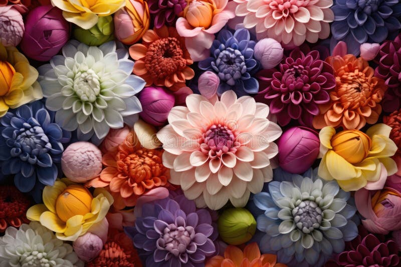 A Close-up Shot of Various Flowers Together Stock Photo - Image of ...
