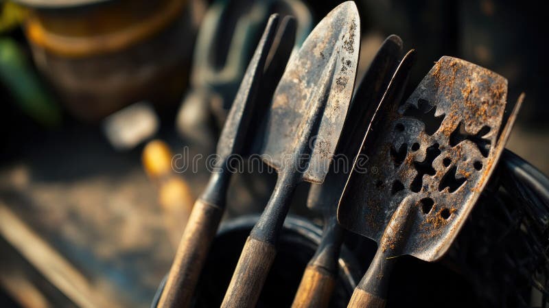A Close-up Shot of Various Tools Inside a Bucket, Useful for ...