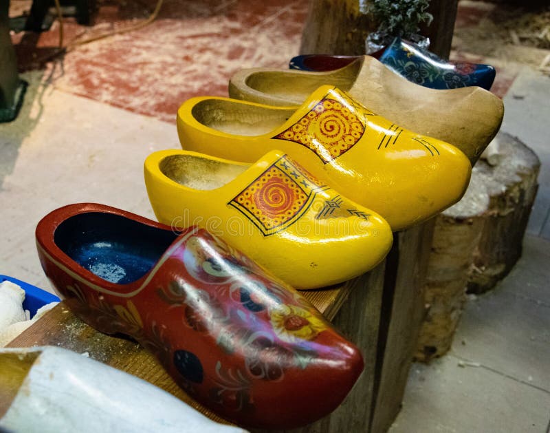 Close Up Shot Of Various Traditional Clogs Editorial Stock Image ...