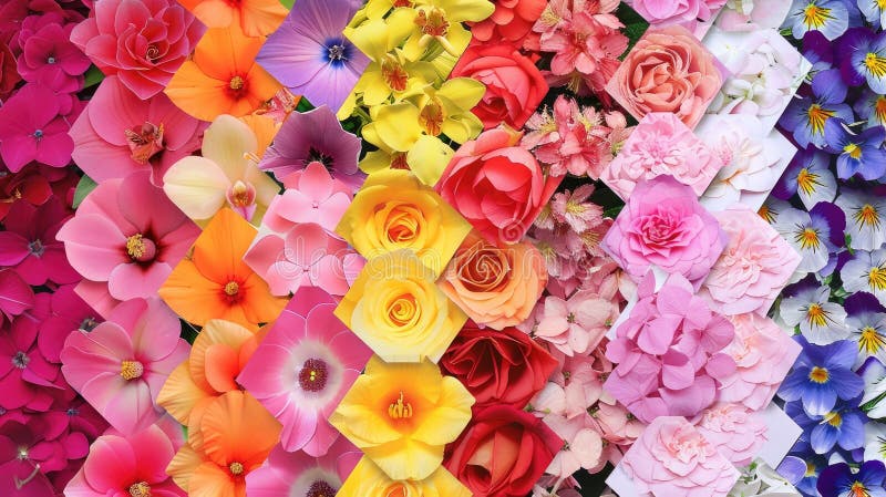 A Close-up Shot of a Vibrant Flower Arrangement with Multiple Flower ...