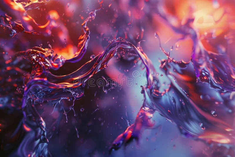 A Close-up Shot of a Vibrant Purple and Red Liquid Mixture Stock Photo ...