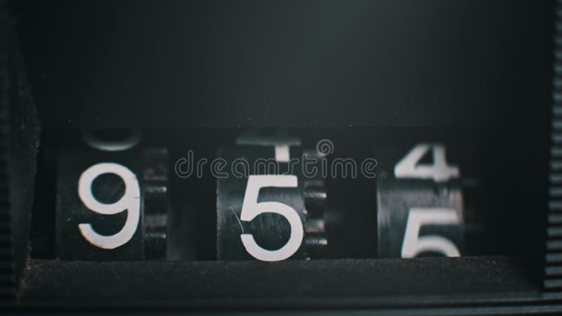 Mechanical Counter Numbers Rolling Stock Video - Video of mechanism ...
