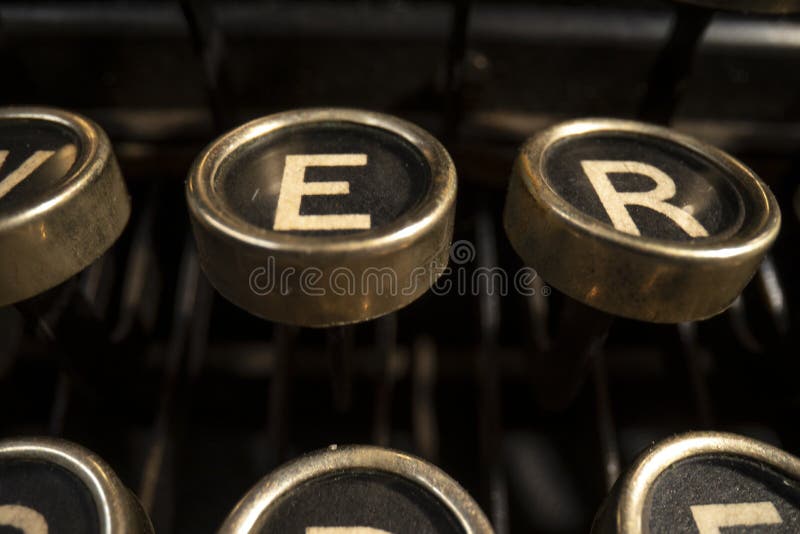 Close-up Shot of Vintage Typewriter Keys Stock Photo - Image of ...