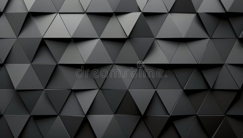 Abstract Black Triangle Pattern Wall Stock Photo - Image of geometric ...