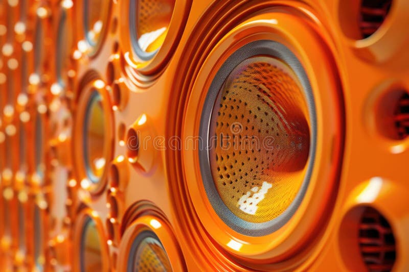 Close-up Shot of a Wall Featuring Multiple Circular Patterns Stock ...