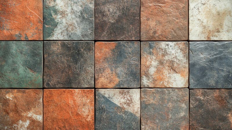 A Closeup Shot of a Wall Made of Rustic Stone Tiles the Tiles are ...
