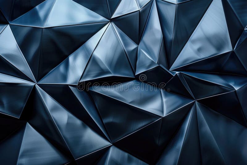 Close-up Shot of a Wall Made of Triangular Shapes Stock Image - Image ...
