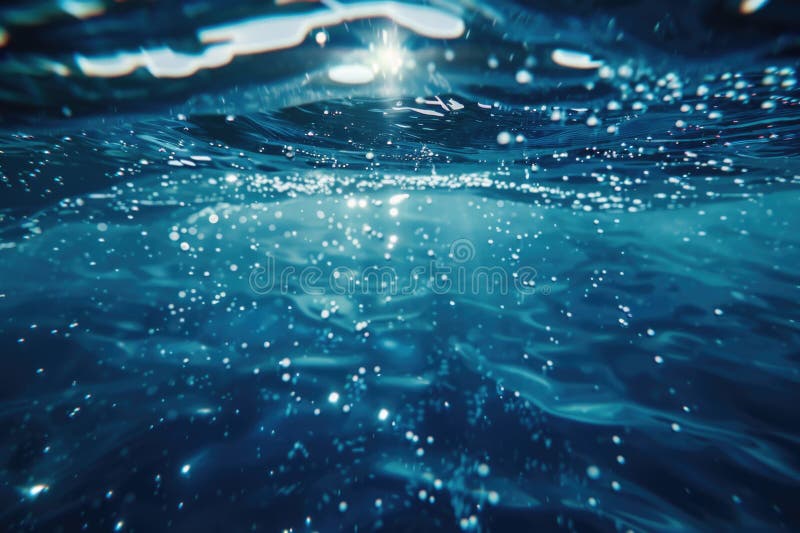 A Close-up Shot of Water with Bubbles Forming on the Surface Stock ...
