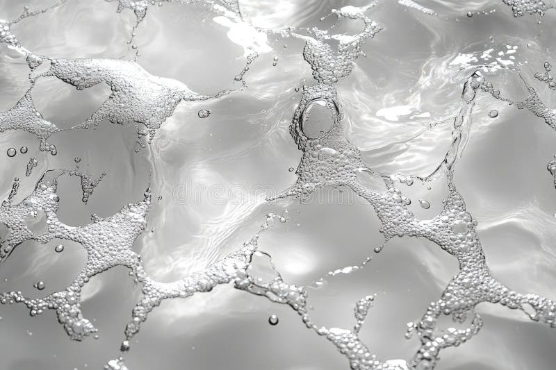 A Close-up Shot of Water Bubbles Forming on the Surface Stock Image ...