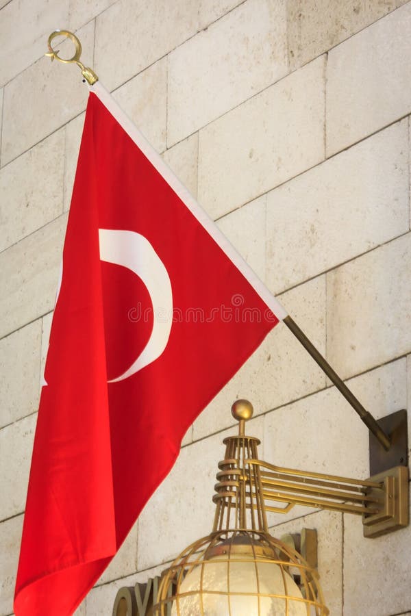 Turkish Flag on Medieval Castle Stock Image - Image of ancient ...