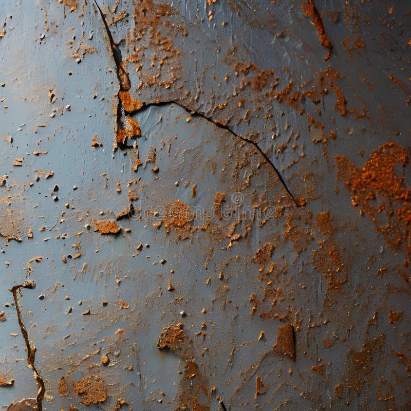 A Close-up Shot of a Weathered Metal Surface, with Abstract Rust and ...