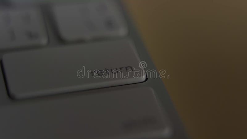 White Return or Enter Key is Pressed Stock Footage - Video of selection ...