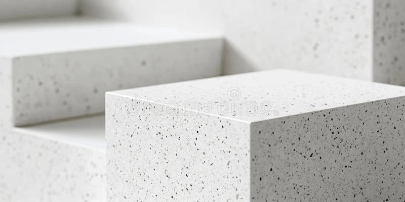 Close-up Shot of White Concrete Blocks with Textured Surface Stock ...