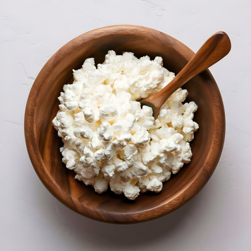 A Close Up Shot of White Cottage Cheese Stock Photo - Image of kitchen ...