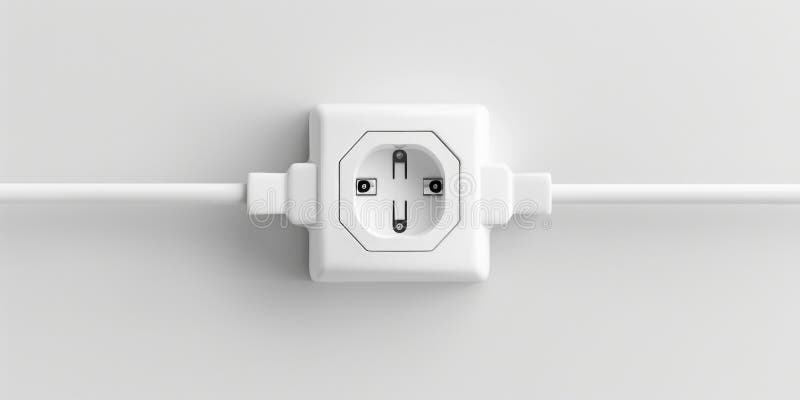 A Close-up Shot of a White Electrical Outlet on a Wall, Suitable for ...