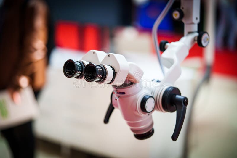 New Electronic Microscope in a Laboratory Stock Image - Image of ...