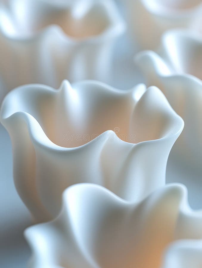 Close-up Shot of White Sculptural Porcelain Vases. Stock Image - Image ...