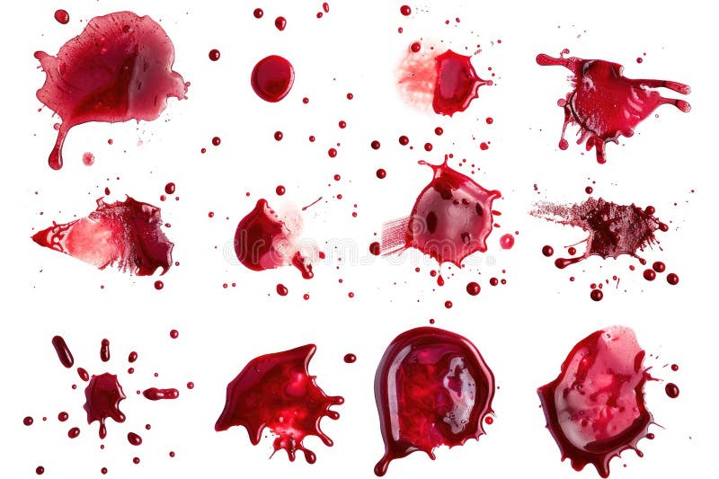 A Close-up Shot of a White Surface Covered in a Mess of Blood Stock ...
