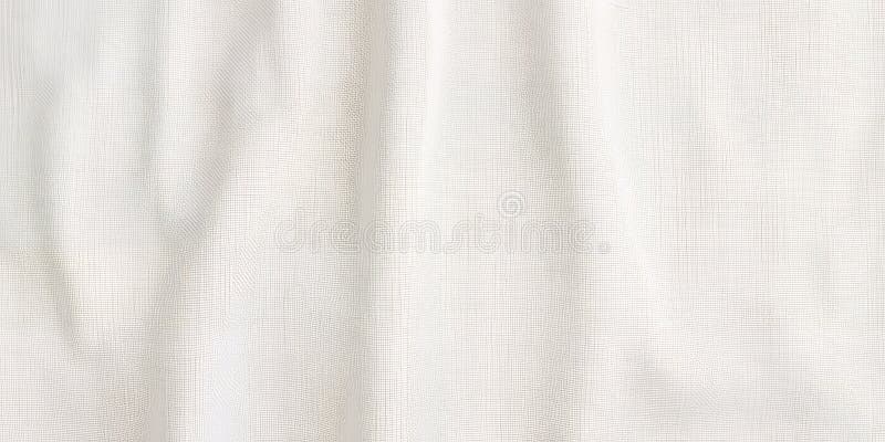 A Close Up Shot of a White Textured Fabric with Subtle Folds and a ...