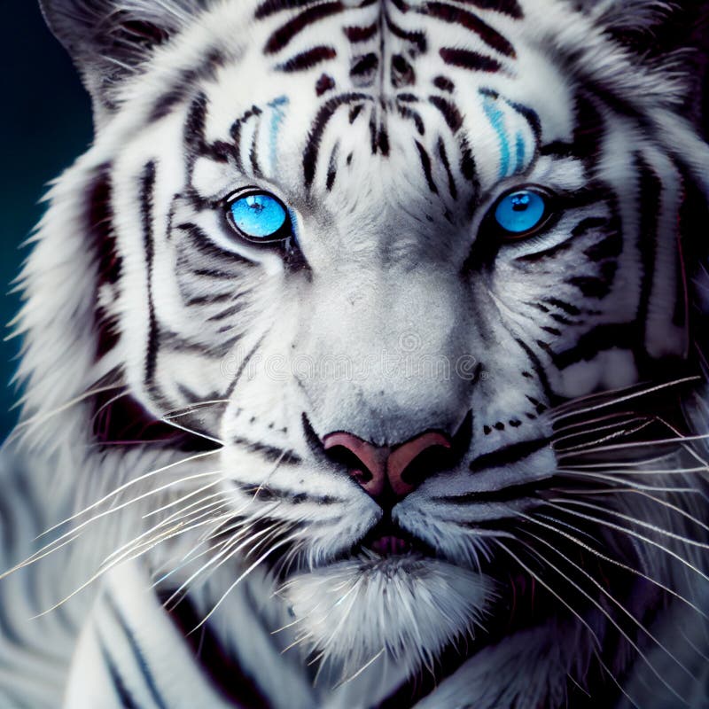 White Tiger close up shot. stock image. Image of tiger - 270603469