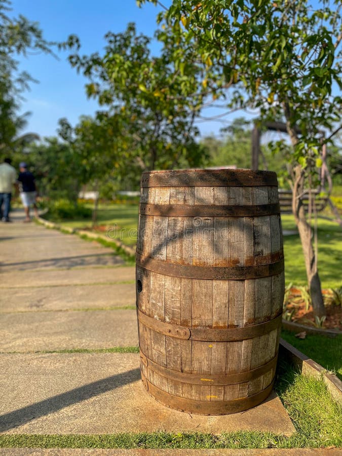 A Close Up Shot of a Wine Barrel Stock Image - Image of barrique ...