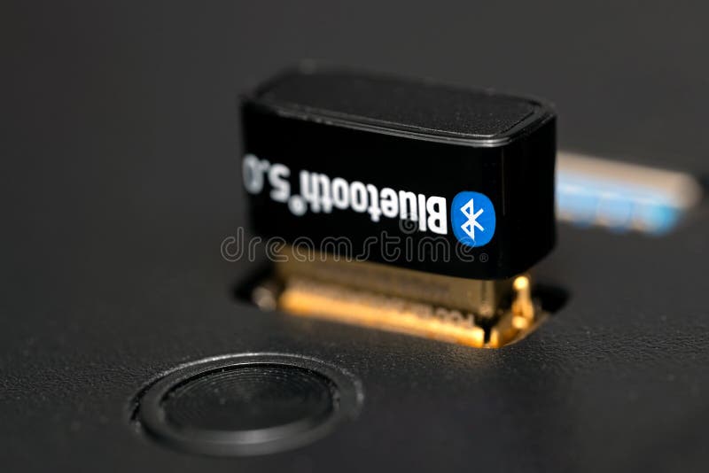 Close Up Shot of Wireless Usb Bluetooth on Computer Case Editorial ...