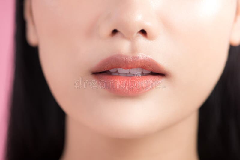 The Close Up Shot of Woman Lips Stock Photo - Image of girl, perfect ...