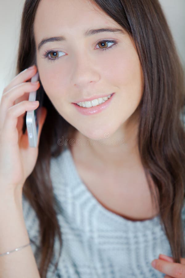 Close-up Shot Woman during Phone Call Stock Photo - Image of expression ...