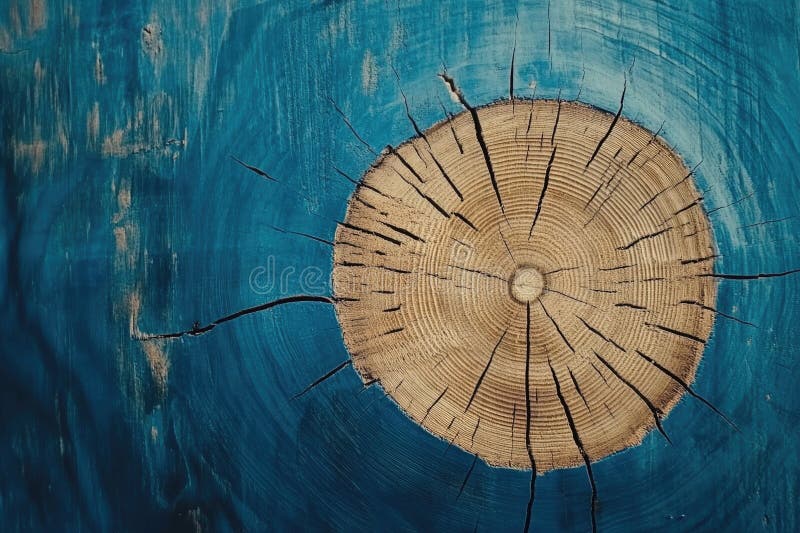 A Close-up Shot of Wood Grain on a Blue Surface Stock Illustration ...