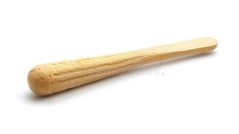 A Close-up Shot of a Wooden Baseball Bat Placed on a White Surface ...