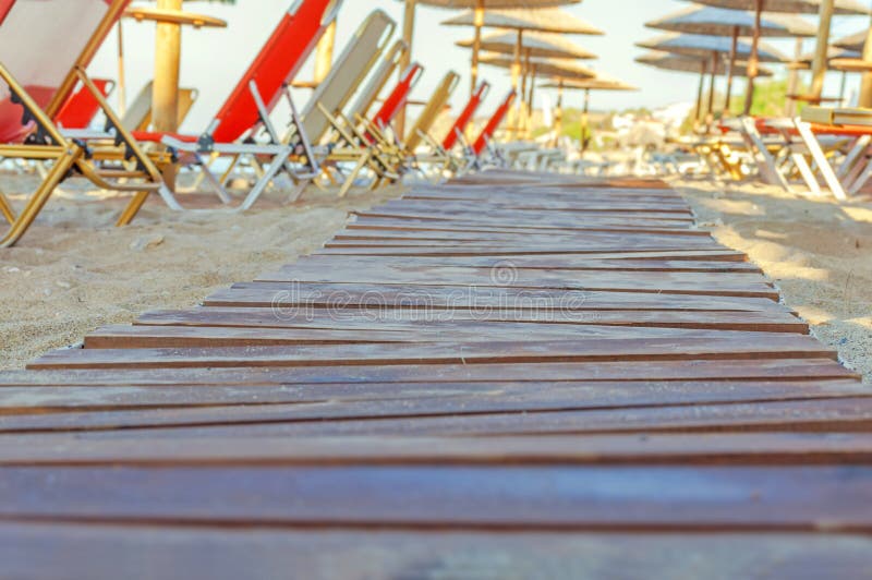 Close Up Shot of a Wooden Beach Path Texture with Some Sand Stock Image ...
