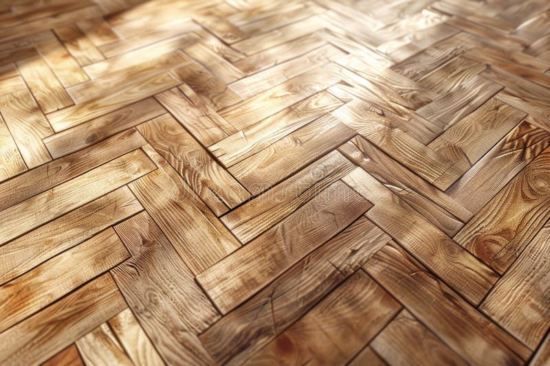 A Close-up Shot of a Wooden Floor with a Repeating Pattern Stock Photo ...