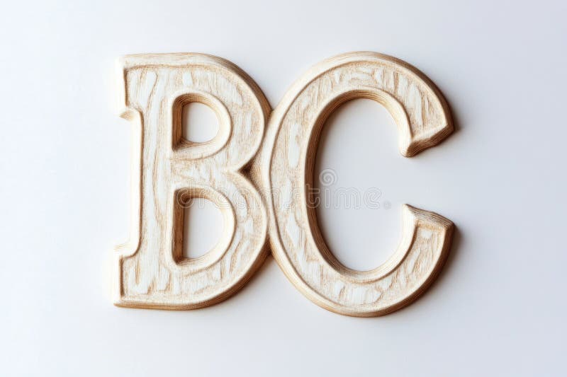Close-up Shot of a Wooden Letter Sitting on a Plain White Surface Stock ...
