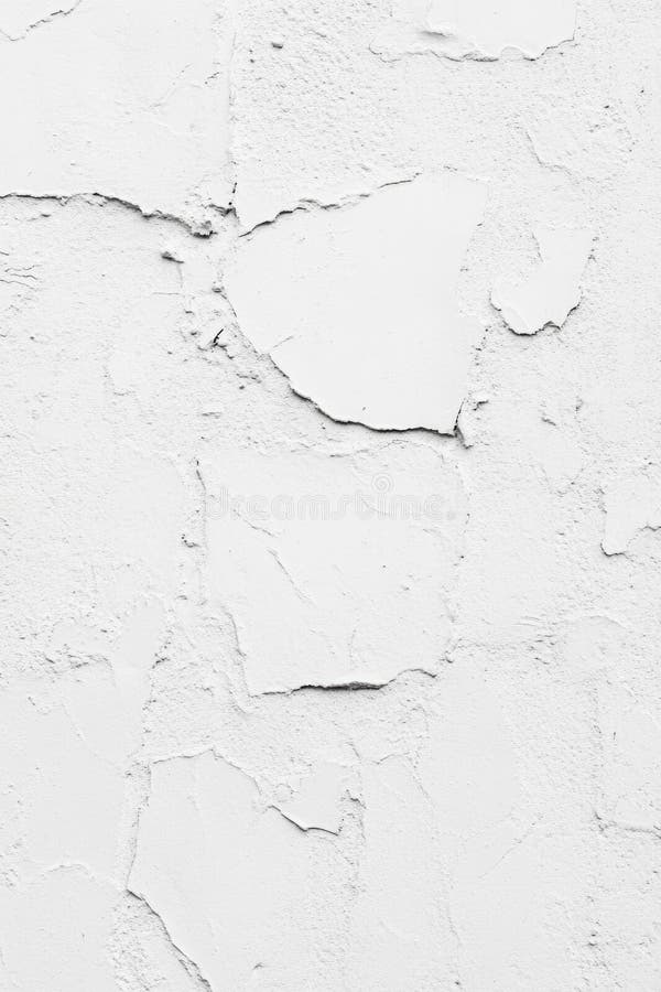 Close-up Shot of a Worn-out White Wall with Flakes of Paint Falling Off ...