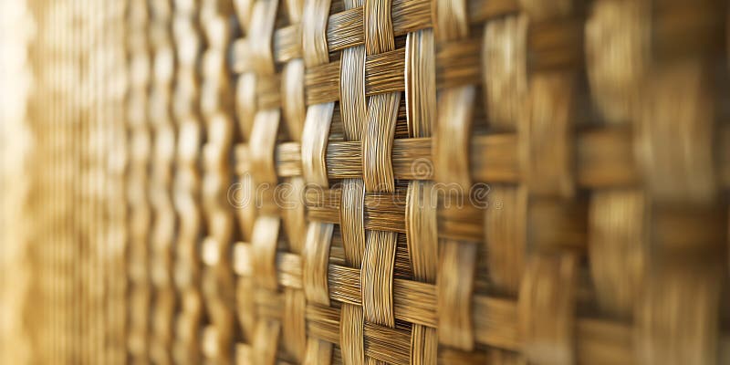 Close-Up Shot of Woven Bamboo with Natural and Organic Patterns Stock ...