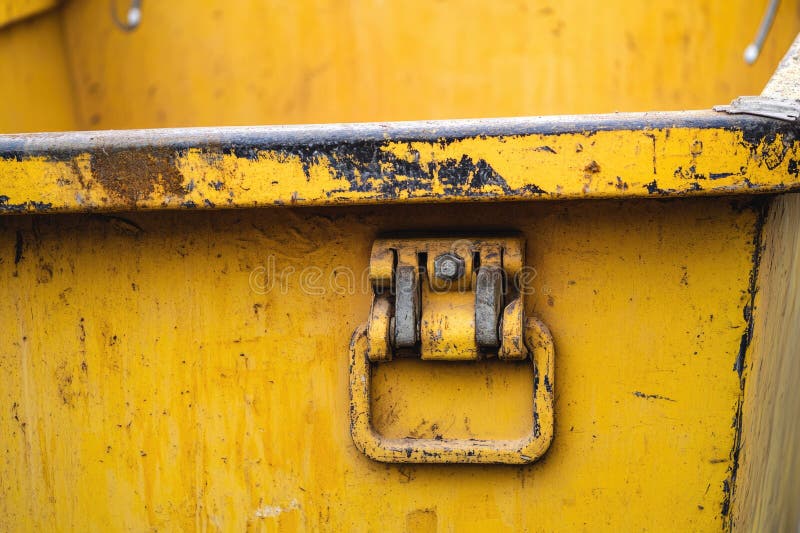 A Close-up Shot of a Yellow Container with a Latch, Perfect for Use in ...