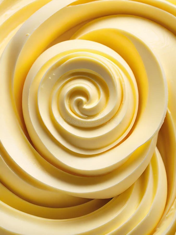 Close Up Shot of Yellow Cream Stock Illustration - Illustration of ...