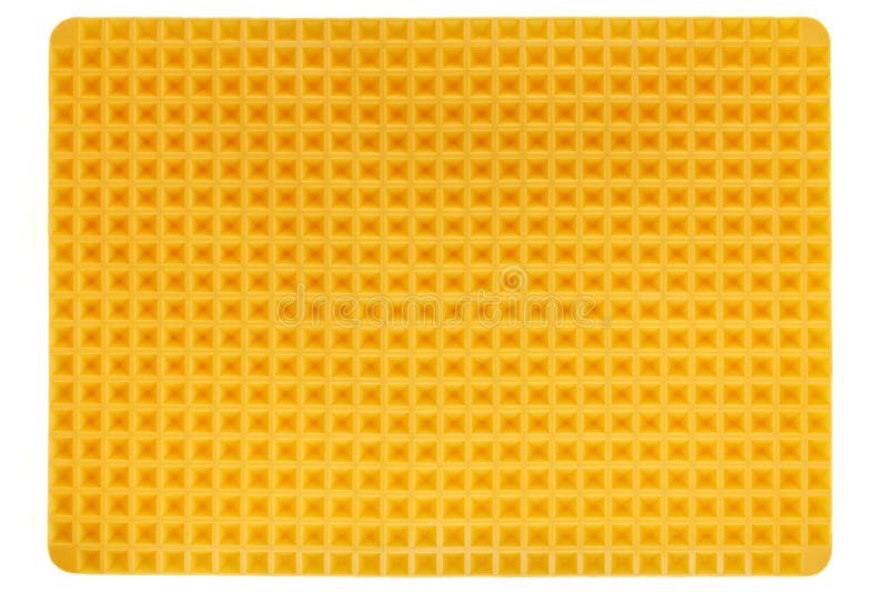 Close-up Shot of a Yellow Silicone Mold for Cookies. Empty Silicone ...