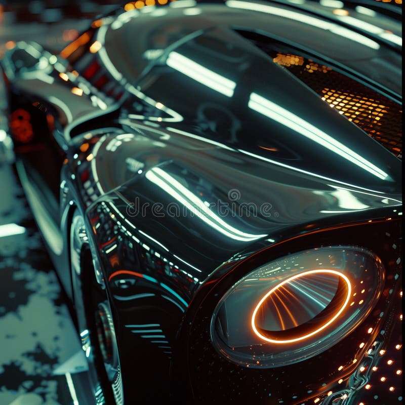 Close-up Shots of Futuristic Car Textures and Materials,generative Ai ...