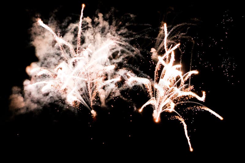 Red and White Fireworks Exploding Stock Image - Image of tourism ...