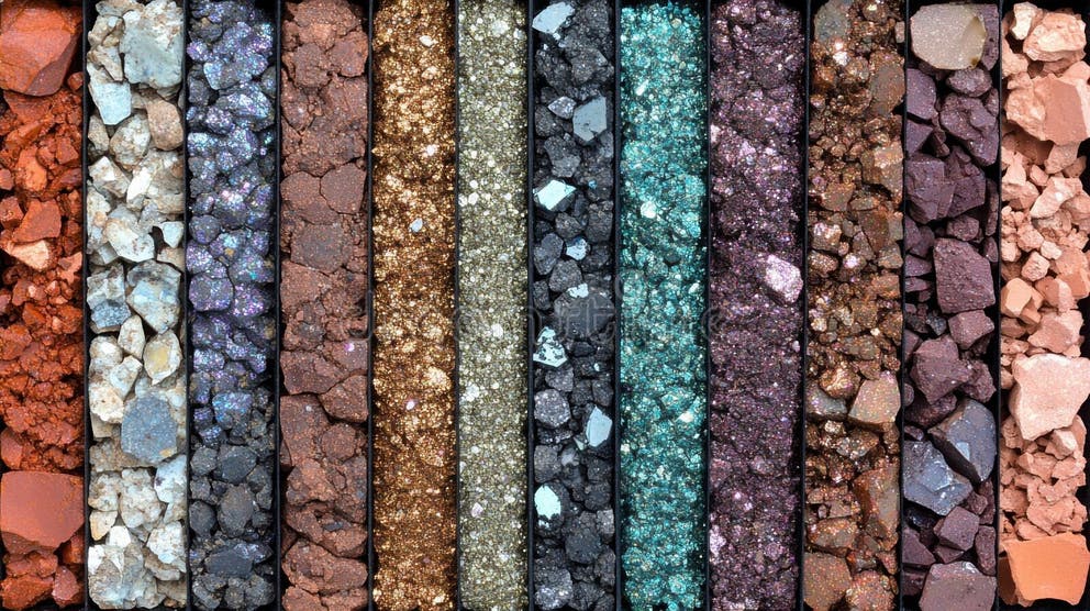 Vibrant Mineral Samples stock illustration. Illustration of brown ...