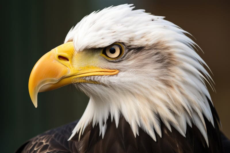 Close-up Showing the Sharp Beak of a Bald Eagle Stock Photo - Image of ...