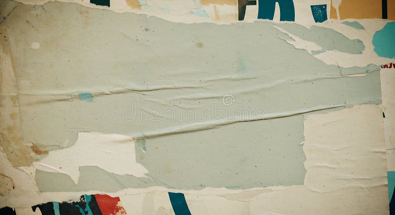 Abstract Paper Texture on Wall with Layers and Torn Edges Stock ...