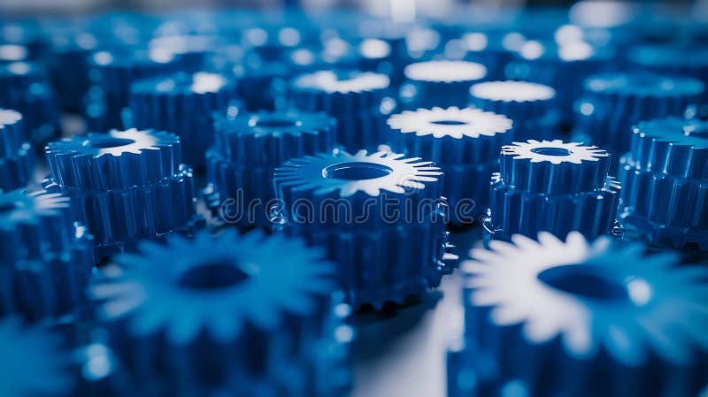 This Close-up Shows the Precision and Engineering of Interlocking Blue ...