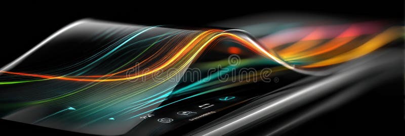 Flexible Oled Screen Showcases Sleek Modern Ui Design Bending ...